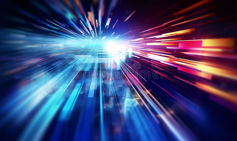 Abstract Technology Background of High Speed Global Data Transfer and ...