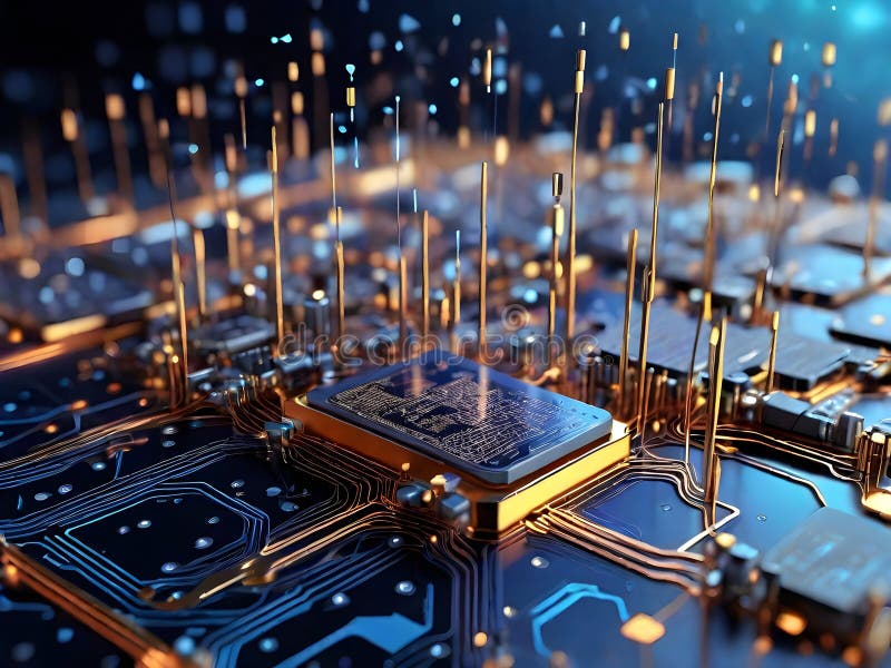 Abstract Technology Background Illuminated Fiber Optic Network ...