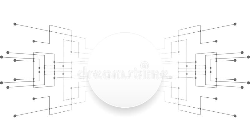 Grey White Abstract Technology Background, Hi Tech Digital Connect ...