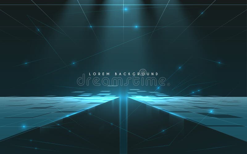 Abstract Technology Background with Lights Effect Stock Vector ...