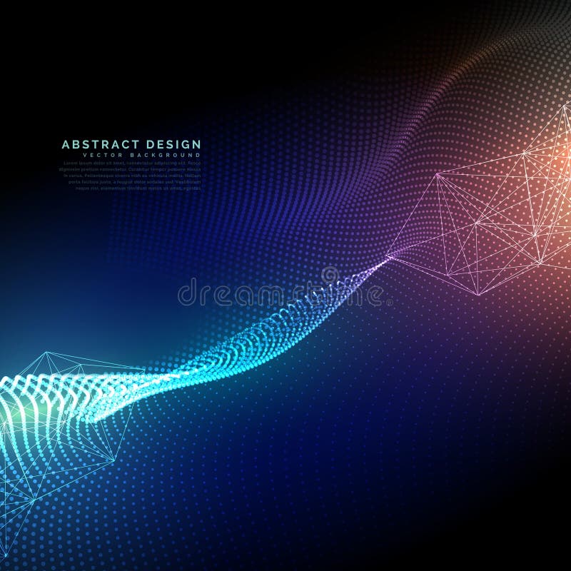 Abstract Technology Background with Light Effect Stock Vector - Illustration of point ...