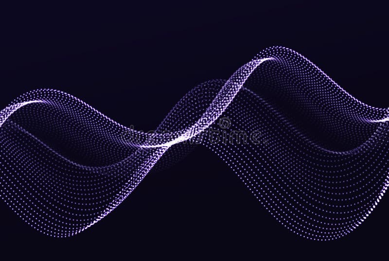 Abstract Technology Background with Light Effect.Glowing Particles in ...