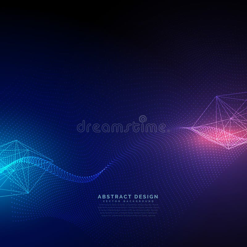 Abstract Technology Background with Light Effect Vector Stock Vector - Illustration of particles ...