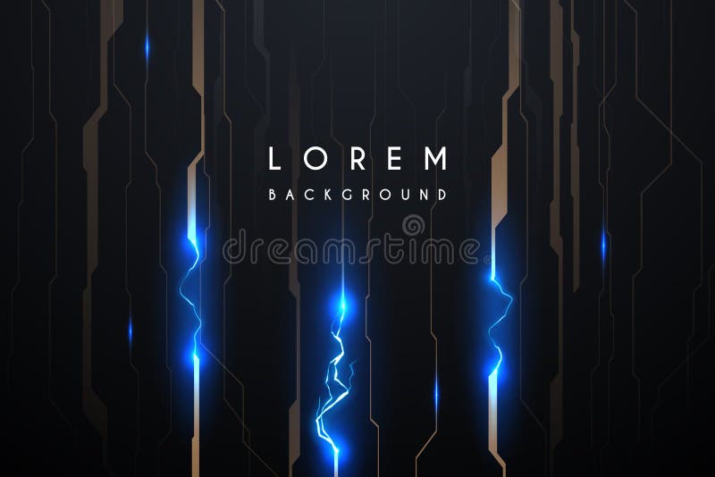 Abstract Technology Background with Lightning Effect Stock Vector ...