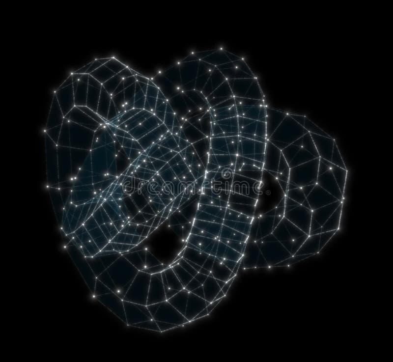 Abstract Technology Background from Lines and Dots Stock Illustration ...