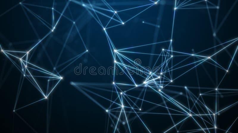 Abstract Technology Background from Lines and Dots. Space Geometrical ...