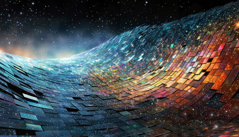 Glowing Cubes: Abstract Technology Background with 3D Cubes, Generative ...