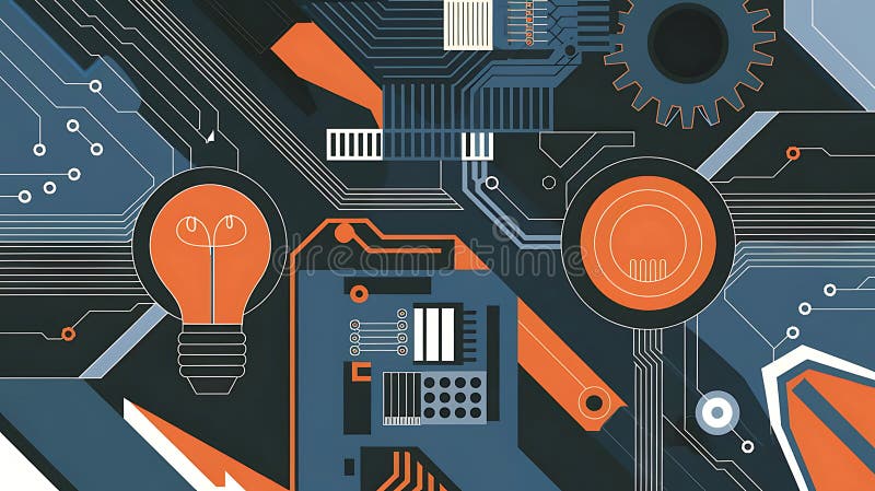 Technology Background Modern Electric Design Stock Illustration ...