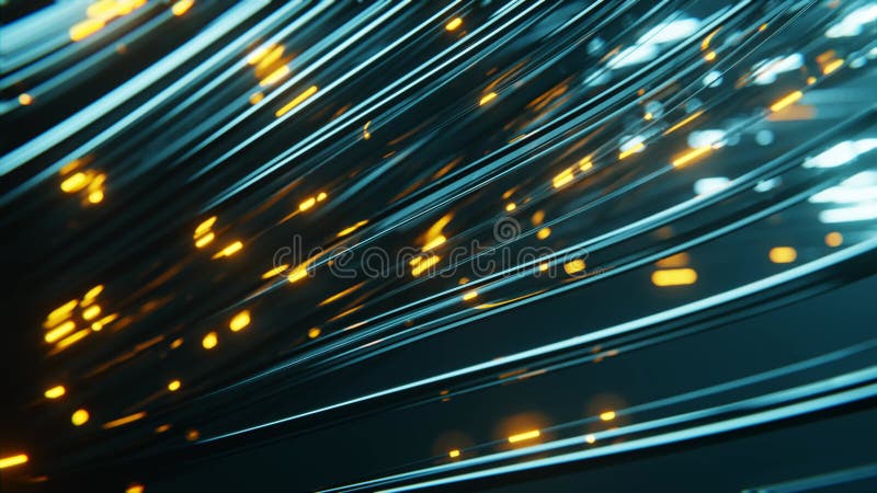 Abstract Technology Background with Moving Bokeh Lights. Stock Footage ...