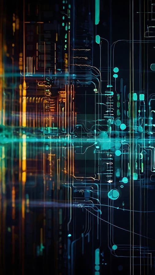 Ai Generated. Abstract Technology Background Stock Illustration ...
