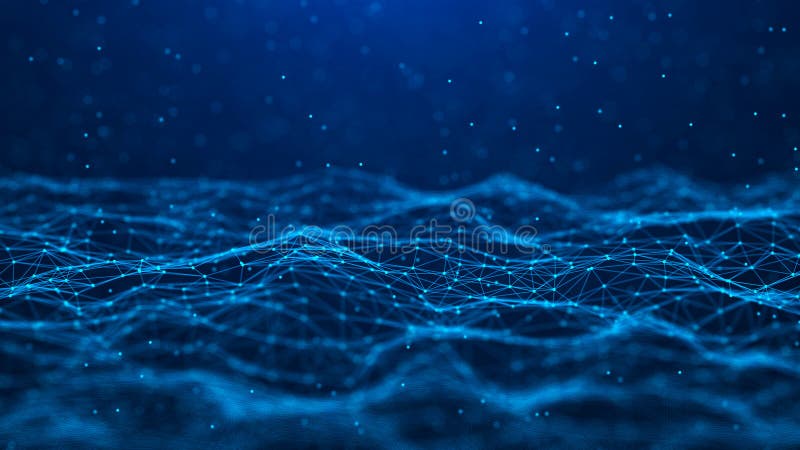 Abstract Technology Background. Network Connection. Big Data ...