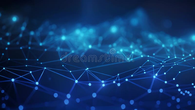 Abstract Technology Background. Network Connection Structure. Big Data Visualization Stock ...