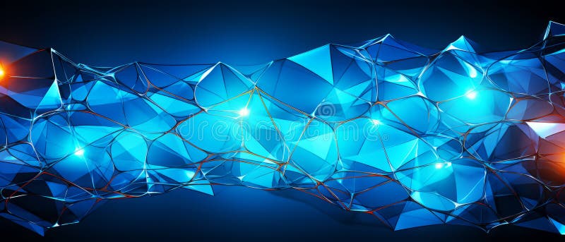 Abstract Technology Background Network Connection Structure With