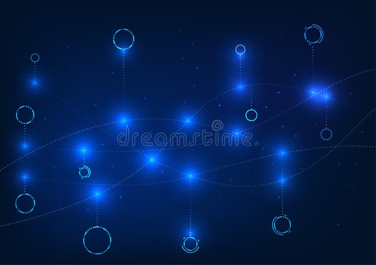 Abstract Technology Background. Overlapping and Branching Lines Represent the Integration of Big ...