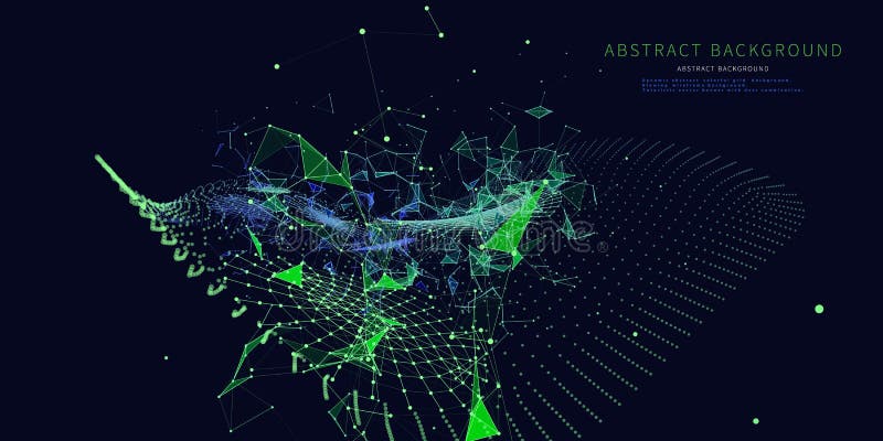 Abstract Technology Background with Polygonal Grid Technology. Analytics Algorithms Data ...