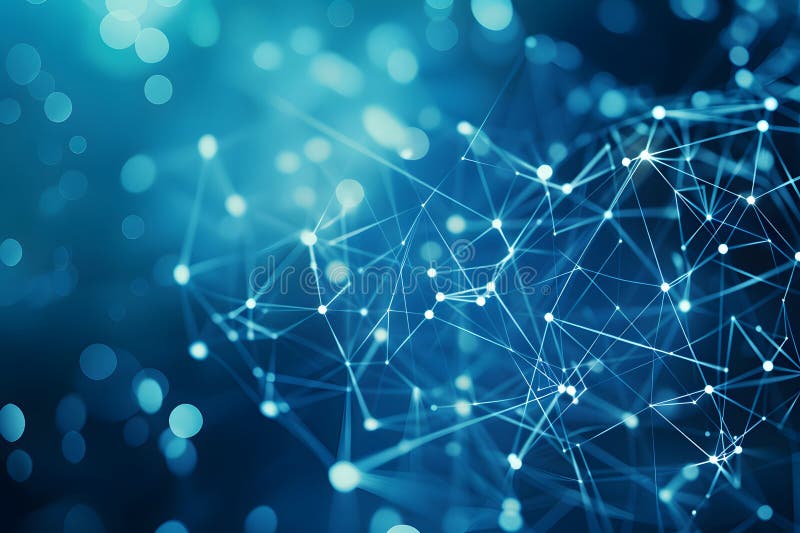 Abstract Technology Background with Polygonal Network Stock ...