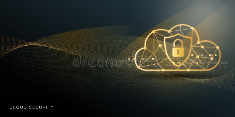 Cloud Security concept stock illustration. Illustration of thieving ...