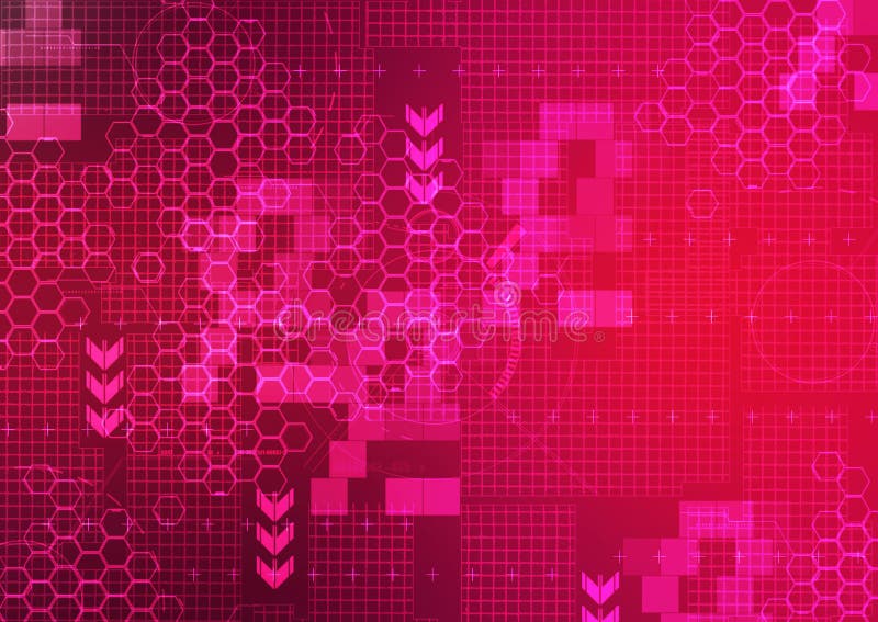 Abstract Technology Background Purple Stock Illustration - Illustration ...