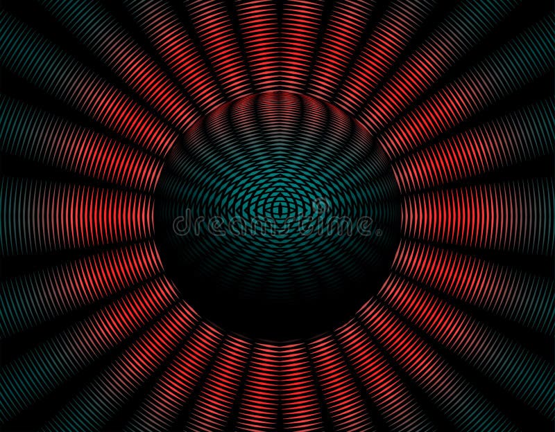Abstract Technology Background. Rays are Interference Pattern with ...