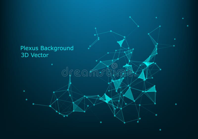 Abstract Vector Particles and Lines. Plexus Effect Stock Vector - Illustration of data, connect ...