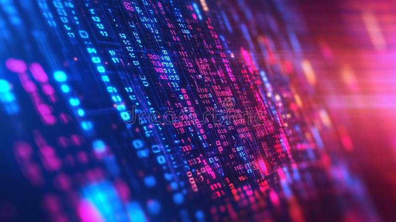 Abstract Technology Background with Sharpened Matrix Patterns and ...