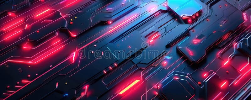 Abstract Technology Background Simple Forms Gaming Style Illustration ...
