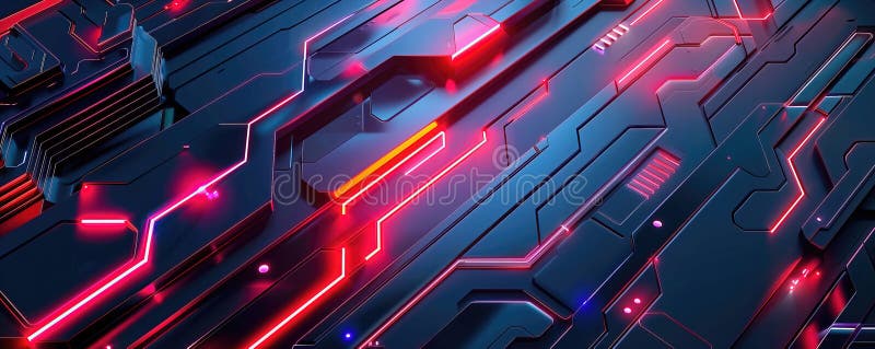 Abstract Technology Background Simple Forms Gaming Style Illustration ...