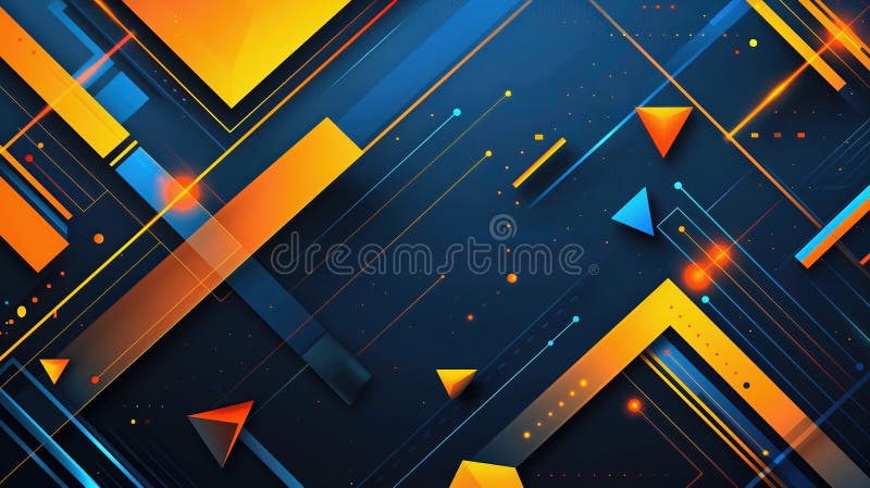 Abstract Technology Background Simple Forms Gaming Style Illustration ...