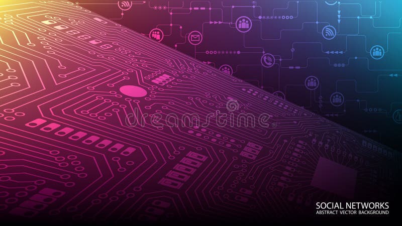 Abstract Technology Background. Social Networks and the Global Internet ...