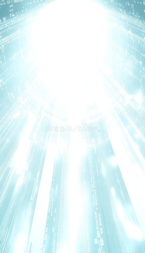 Abstract Technology Background, Swirling Blend of Code in Gradient ...