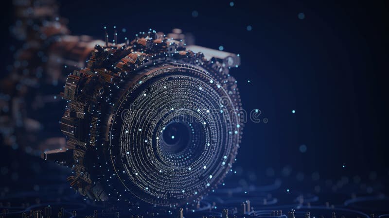 Abstract Technology Spotlight Blue Backgrounds with Spotlight. Stock ...