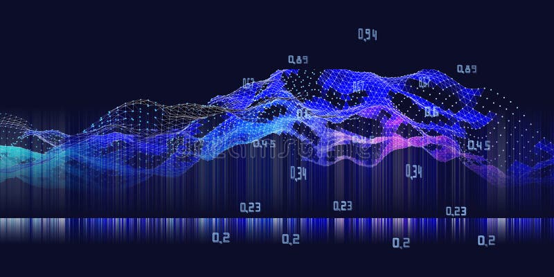 Abstract Technology Background With Triangle Wireframe Algorithm