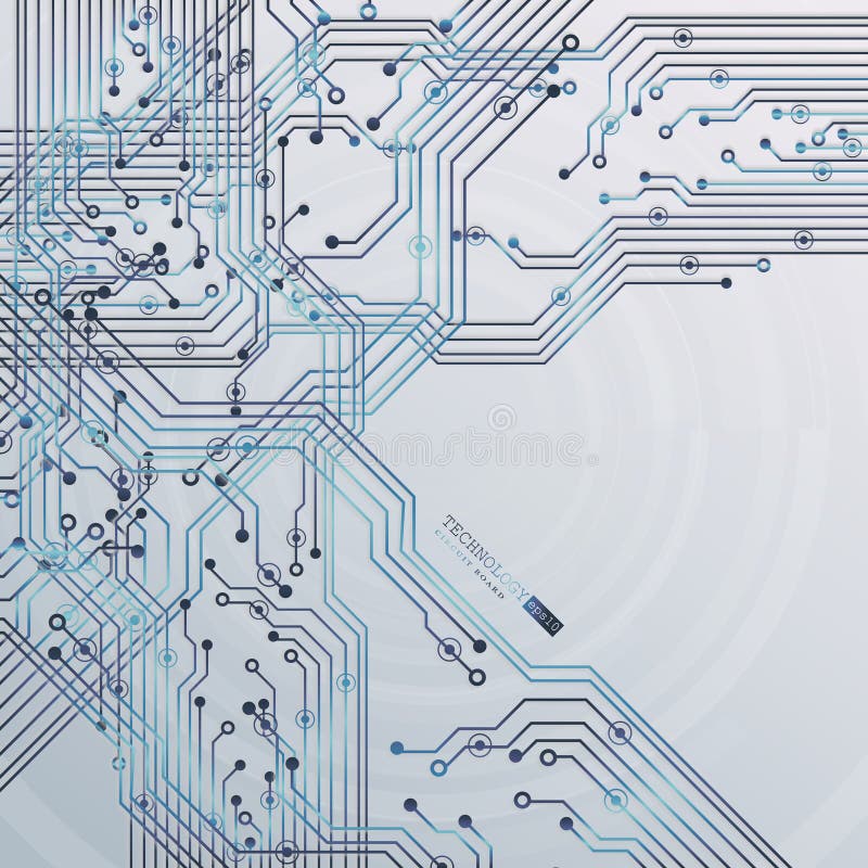 Abstract Technology Background with Various Technological Elements ...