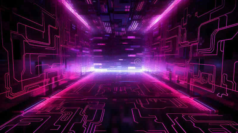 Abstract Technology Background With Wavy Color Grid Analytics Data