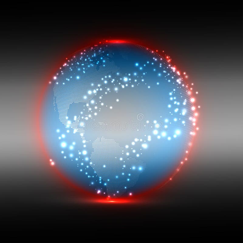 Abstract Globe With World Map Sci Fi Technology Innovation Concept ... Abstract Globe With World Map Sci Fi Technology Innovation Concept ...