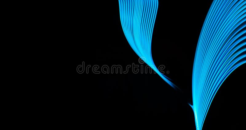 Abstract Technology Banner Design. Digital Neon Lines on Black ...