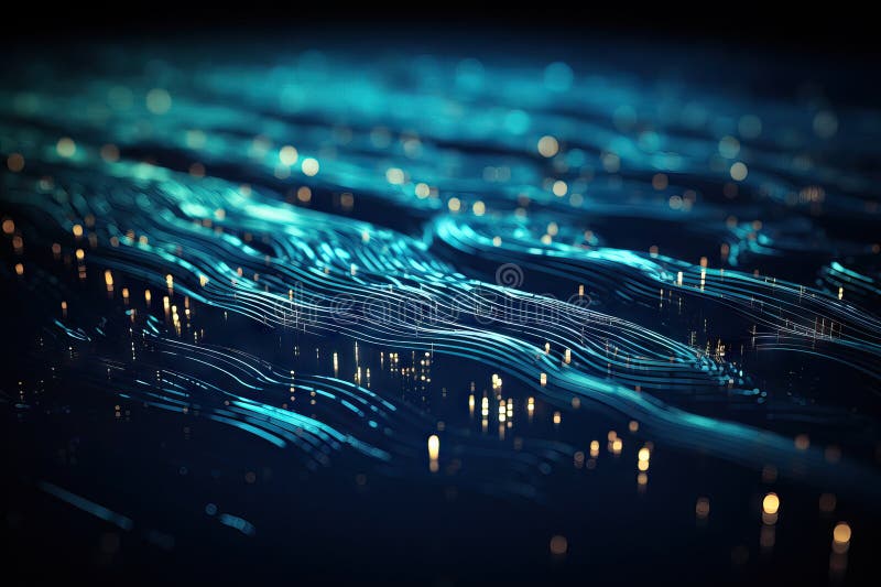 Abstract Technology Big Data Background Concept Stock Illustration ...