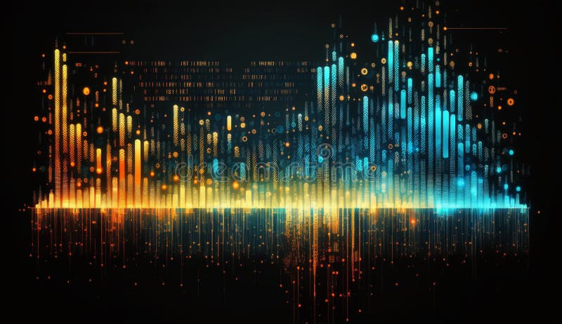 Abstract Technology Big Data Background Concept1Modern City with ...