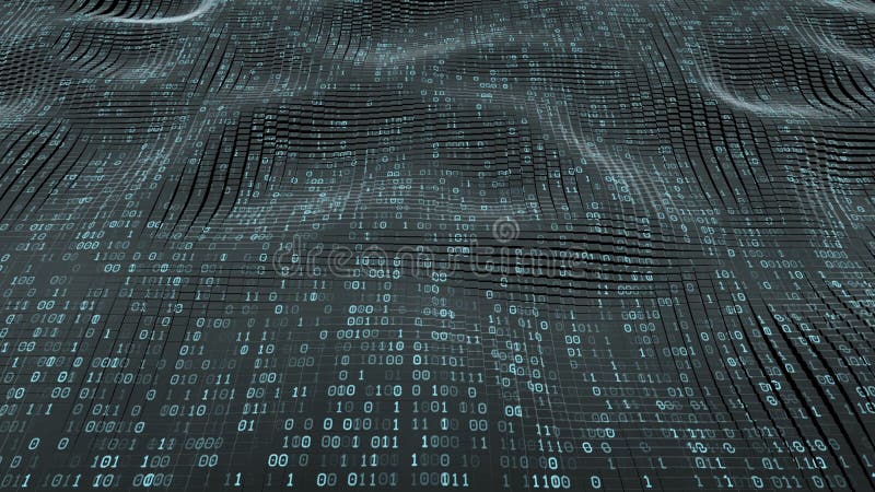 Abstract Technology Big Data Background - Data Blocks Flowing in Large ...