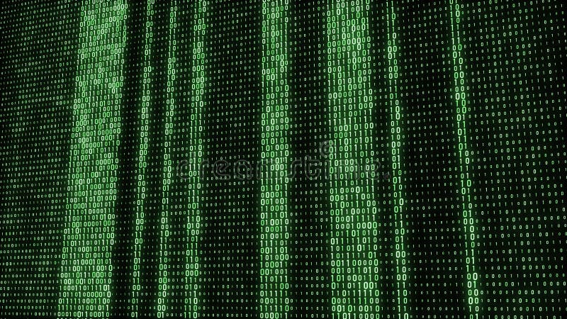 Abstract Technology Binary Code Background Computer Code Digital Flow Big Data And