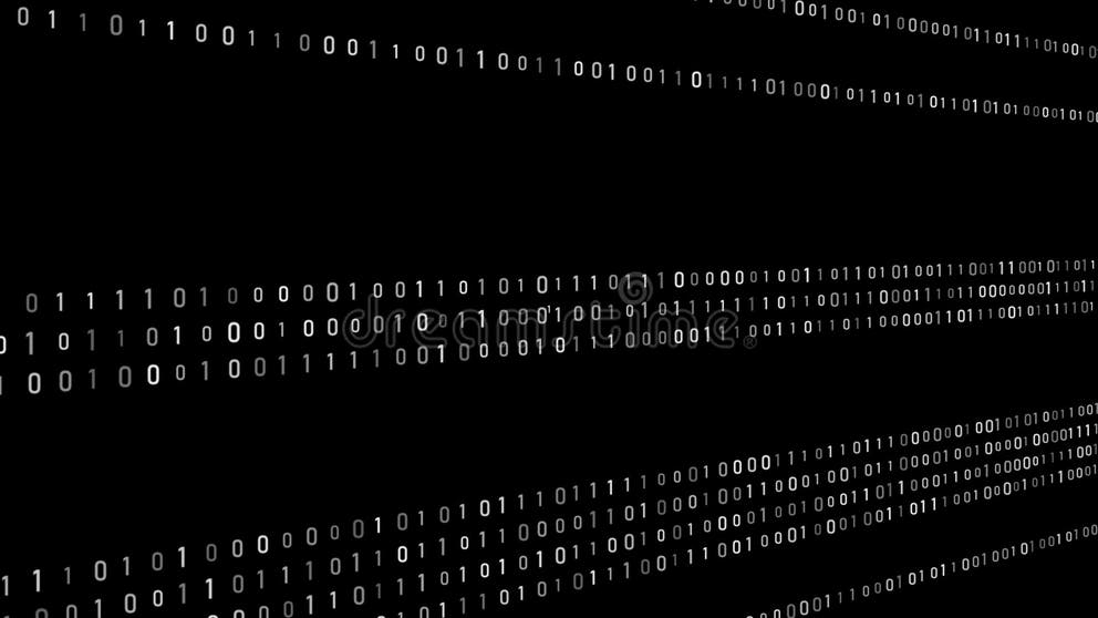 Abstract Technology Binary Code Background. Computer Code. Digital Flow. Big Data and ...