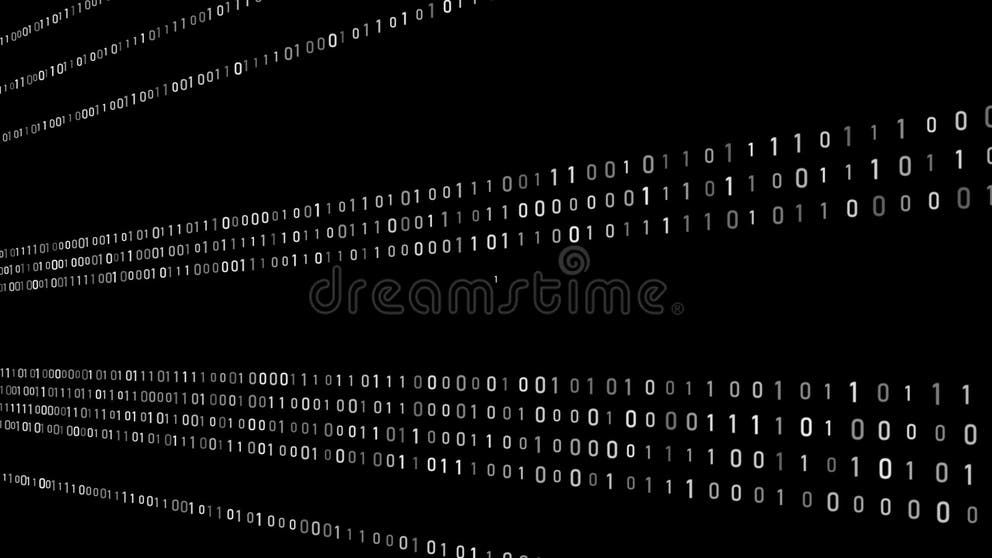 Abstract Technology Binary Code Background. Computer Code. Digital Flow. Big Data and ...