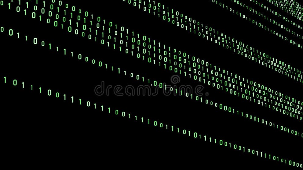 Abstract Technology Binary Code Background. Computer Code. Digital Flow. Big Data and ...