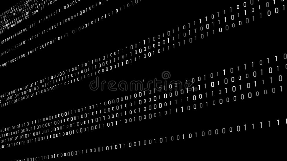Abstract Technology Binary Code Background. Computer Code. Digital Flow. Big Data and ...