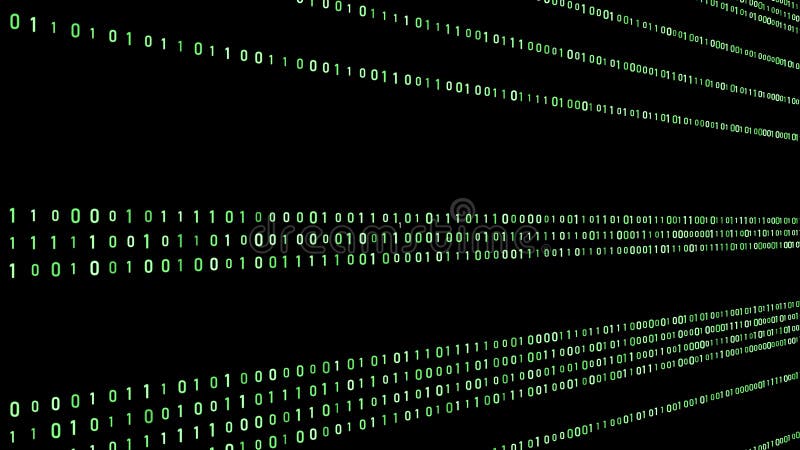 Abstract Technology Binary Code Background Computer Code Digital Flow Big Data And