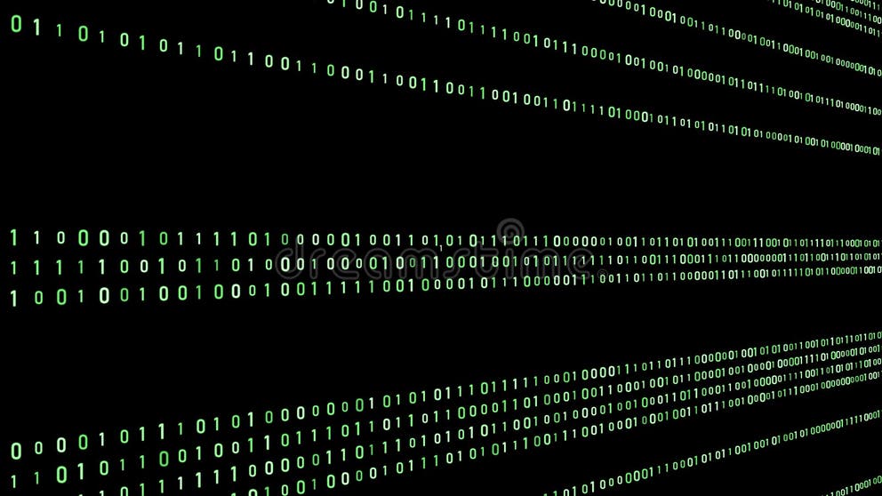 Abstract Technology Binary Code Background. Computer Code. Digital Flow ...