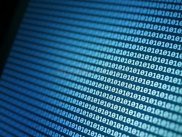 Abstract Technology Binary Code Background.Digital Binary Data and ...