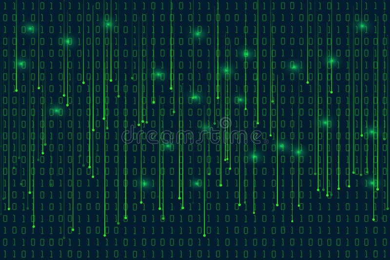 Abstract Technology Binary Code Backgrounddigital Binary Data And