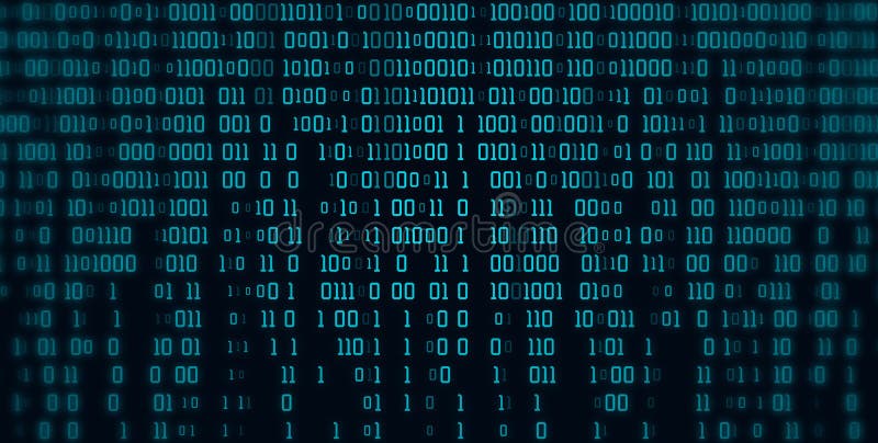 Abstract Technology Binary Code Background.Digital Binary Data and ...