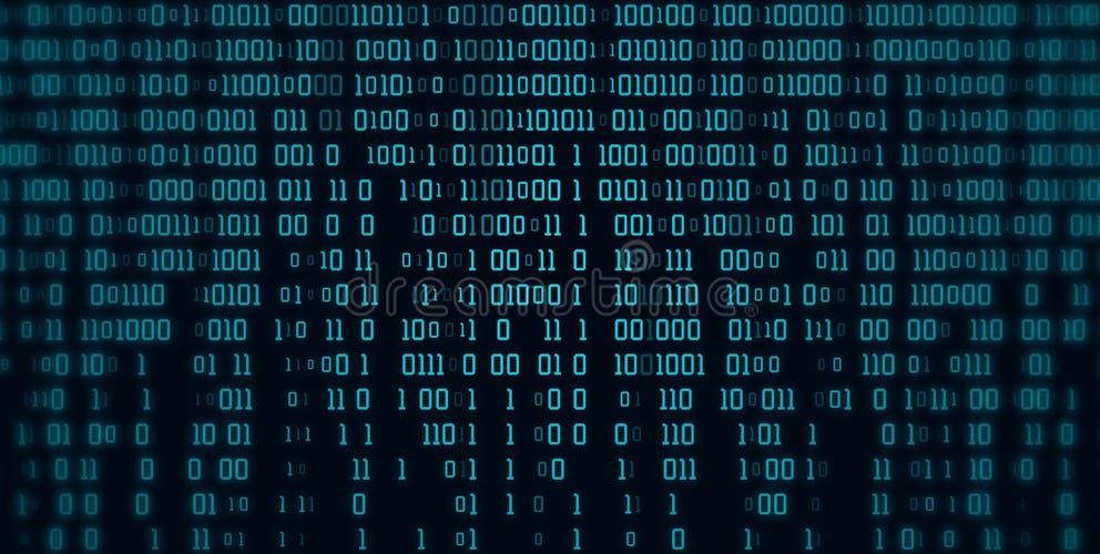 Abstract Technology Binary Code Background.Digital Binary Data and ...